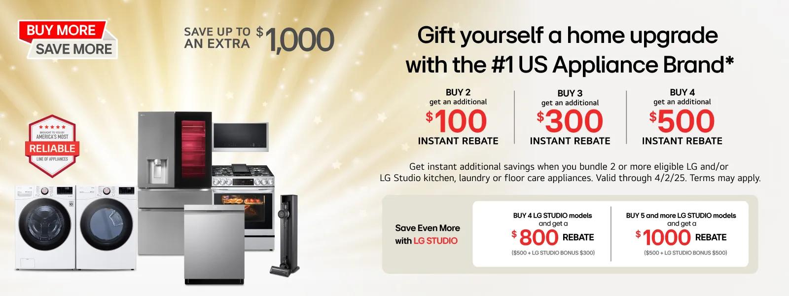Kitchen Appliance Bundle Savings - Buy more, save up to $1,000