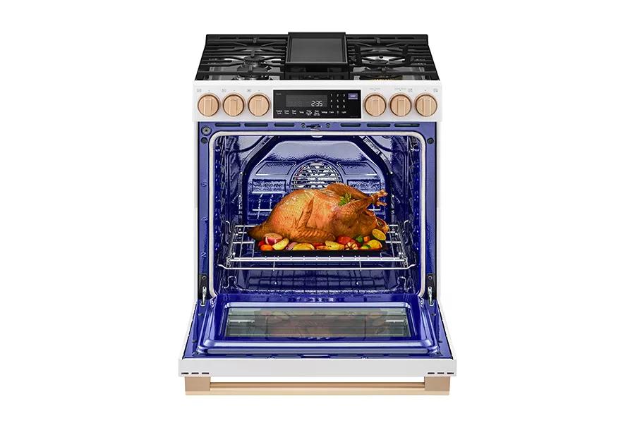 LG STUDIO 6.3 cu. ft. Essence White Slide-in Gas Range