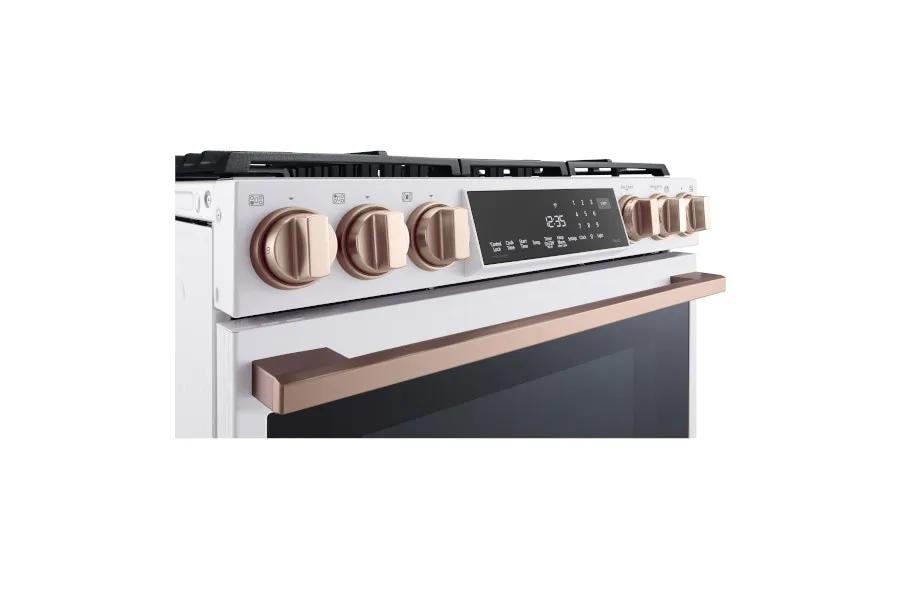LG STUDIO 6.3 cu. ft. Essence White Slide-in Gas Range