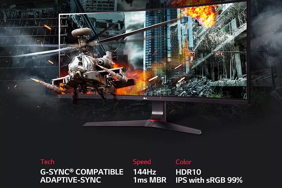 LG 34 Inch 21:9 UltraWide™ Gaming Monitor with G-Sync® Compatible ...
