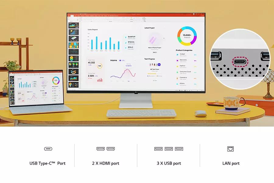 43" 4K UHD IPS MyView Smart Monitor with webOS and USB Type-C | LG USA