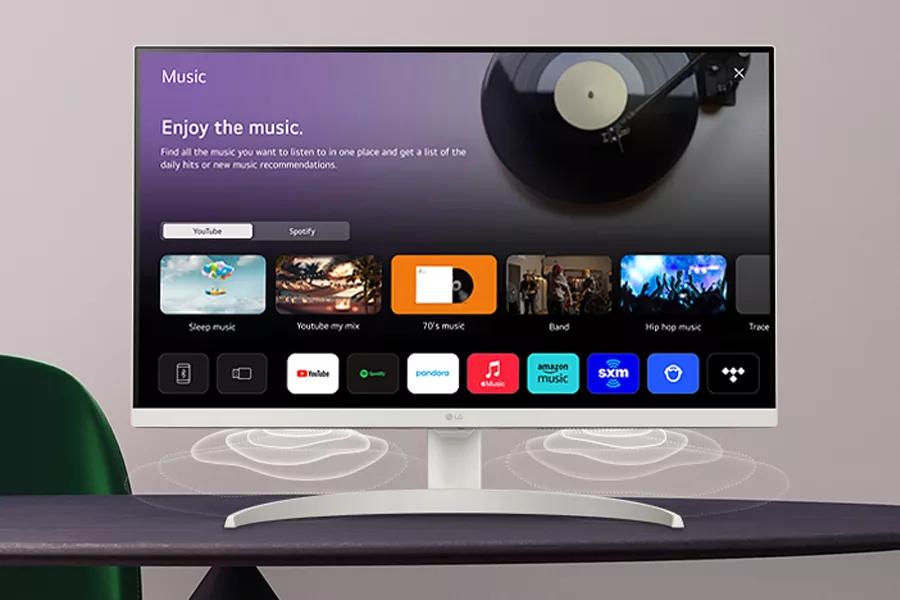 27" 4K UHD MyView White Smart Monitor - 27SR75U-W| LG USA