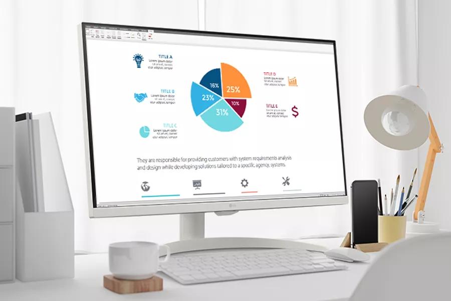 27" 4K UHD MyView White Smart Monitor - 27SR75U-W| LG USA