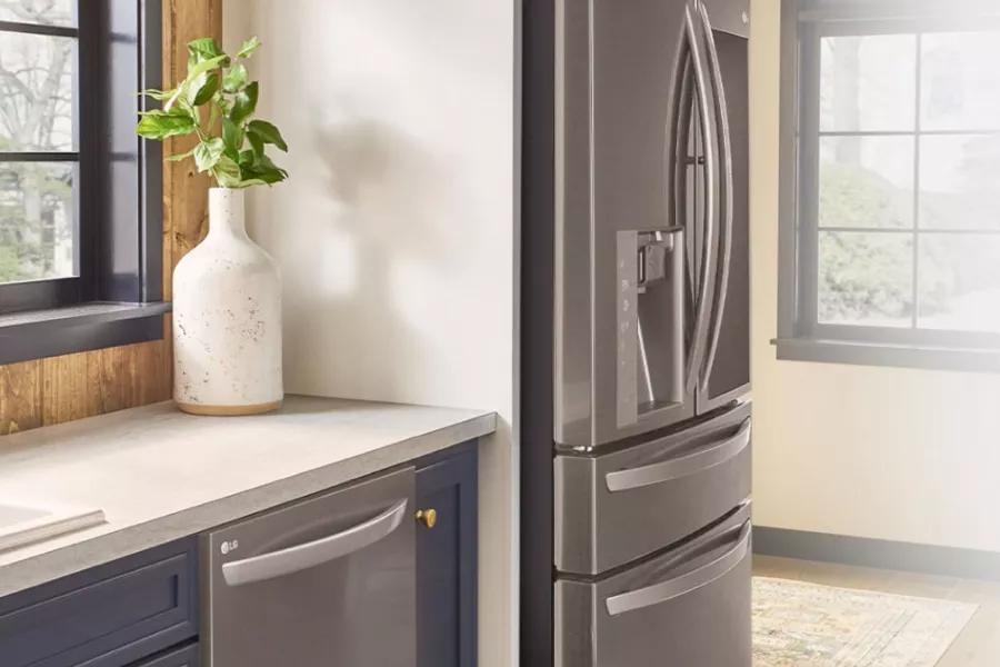 LG 22 cu. ft. Smart Counter Depth Double Freezer Refrigerator ...