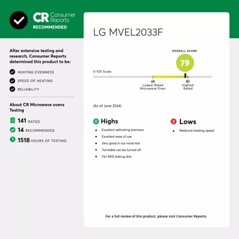 2.0 cu. ft. Over the Range Microwave MVEL2033F | LG USA