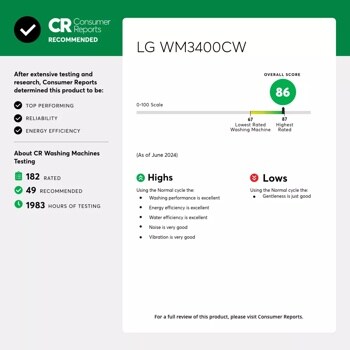 4.5 cu. ft. Ultra Large Front Load Washer - WM3400CW