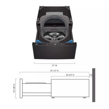 27" LG SideKick™ Pedestal Washer - WD300CB | LG USA
