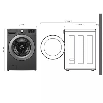 5.0 cu. ft. Front Load Washer - WM3470CM | LG USA