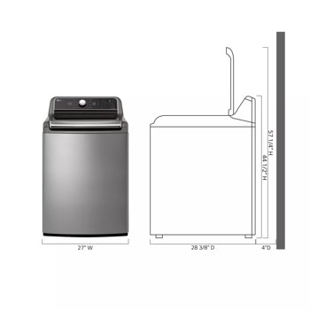 5.3 cu.ft. Mega Capacity Top Load Washer - WT7405CV | LG USA