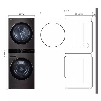 Lg ventless stackable washer dryer store