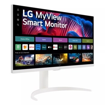 27" 4K UHD MyView White Smart Monitor - 27SR75U-W| LG USA