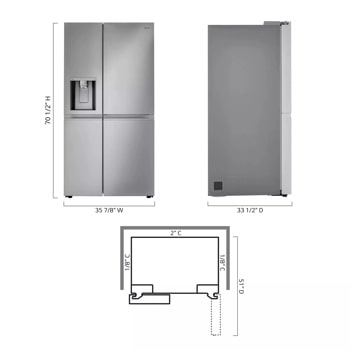 27 cu. ft. Side-By-Side Refrigerator - LRSDS2706S | LG USA