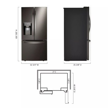 25 cu. ft. French Door Refrigerator - LRFXS2503D | LG USA
