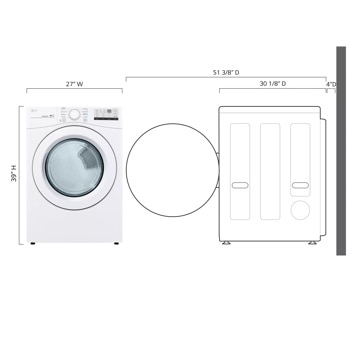 7.4 cu. ft. Ultra Large Capacity Electric Dryer - DLE3470W