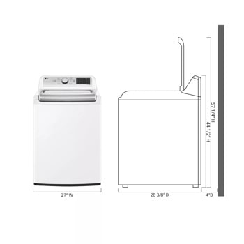5.3 cu. ft. Mega Capacity Top Load Washer - WT7405CW