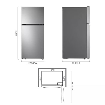 Garage ready top freezer refrigerator - LT18S2100S | LG USA