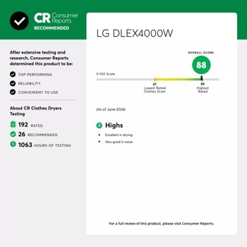 7.4 cu. ft. Front Load Electric Dryer - DLEX4000B | LG USA