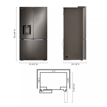26 cu. ft. Counter-Depth Refrigerator - LRYXC2606D | LG USA