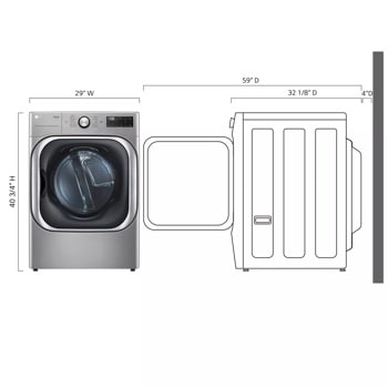 9.0 cu. ft. Front Load Electric Dryer - DLEX8980V | LG USA