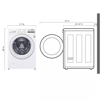 4.5 cu. ft. Ultra Large Front Load Washer - WM3400CW