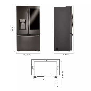24 cu. ft. Counter-Depth Refrigerator - LRFVC2406D | LG USA