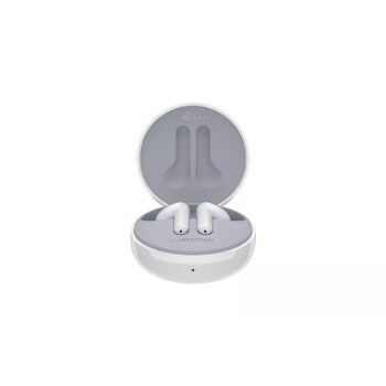 LG TONE Free Wireless Charge FN5W Wireless White Earbuds w/ Meridian Audio